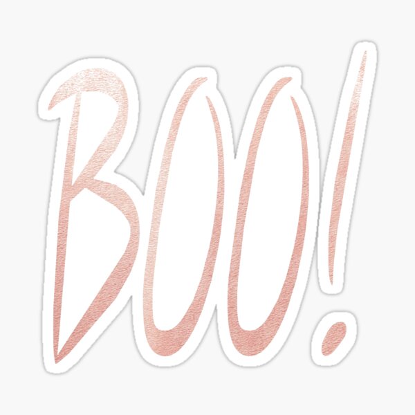 "Rose Gold BOO!" Sticker by nnassiha | Redbubble