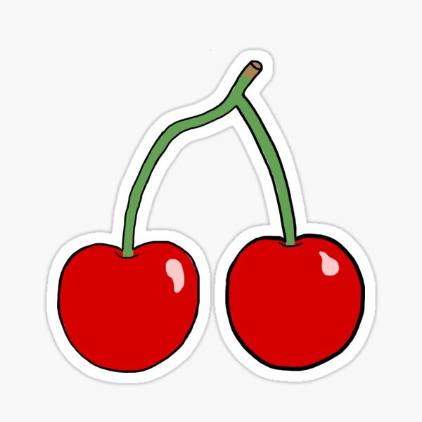 "Red cherry sticker" Sticker for Sale by dream-designz | Redbubble