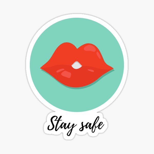 "STAY SAFE" Sticker by Voguetrips | Redbubble