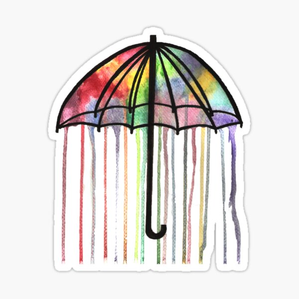 "Rainbow umbrella" Sticker for Sale by TriforcePower | Redbubble