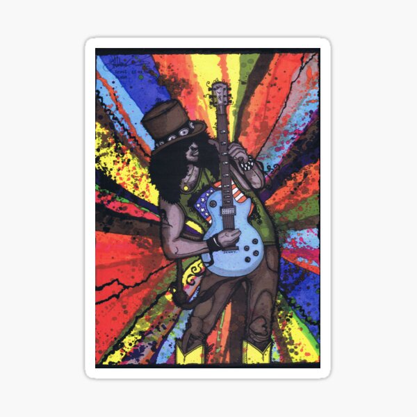 "The Guitar Man" Sticker by SpencerHart | Redbubble