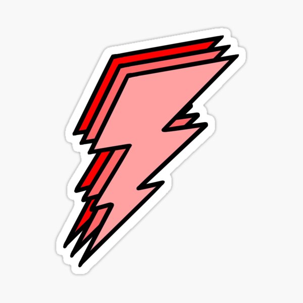"red lightning bolt sticker" Sticker for Sale by margaretpalmer | Redbubble