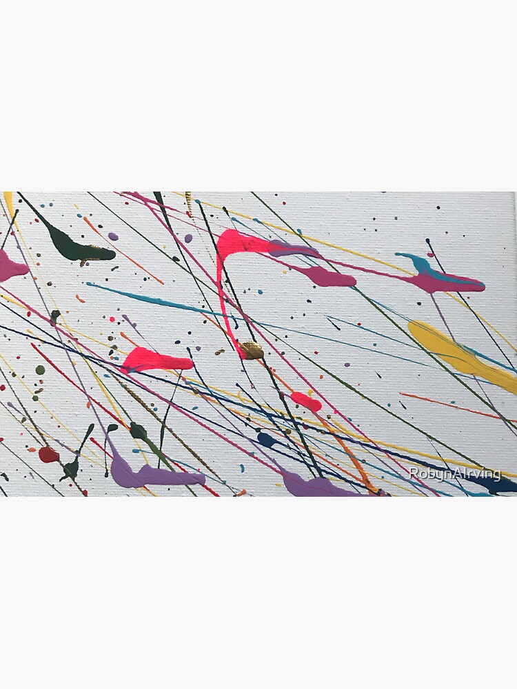 "Aly's splatter mask" Sticker by RobynAIrving | Redbubble