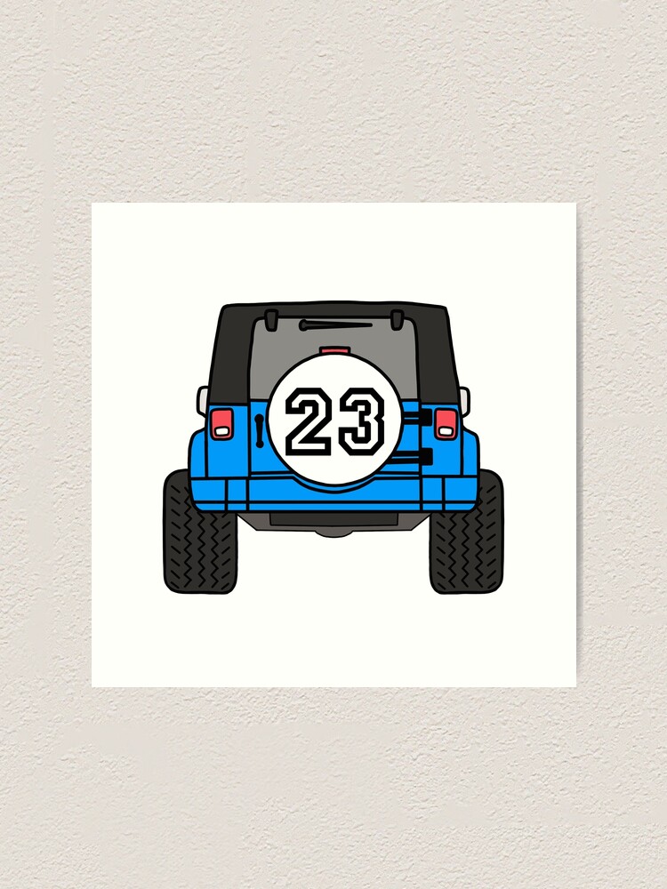 "Blue Jeep - Class of 23 (Class of 2023)" Art Print by indicap | Redbubble
