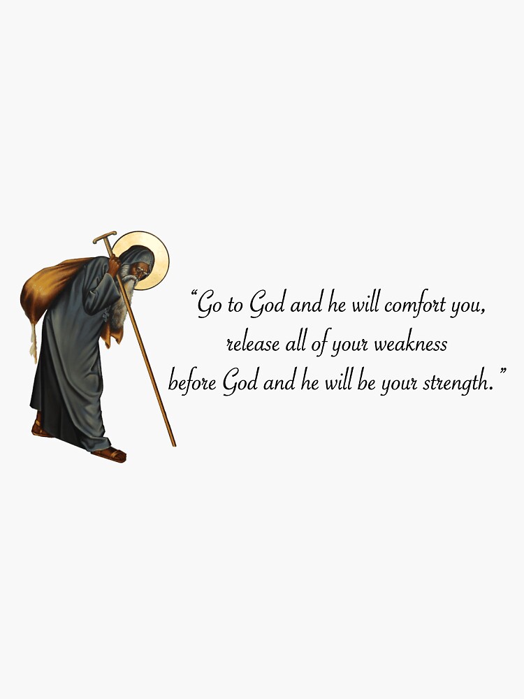 "Saint Moses The Strong Quote" Sticker for Sale by mikesamuel96 | Redbubble