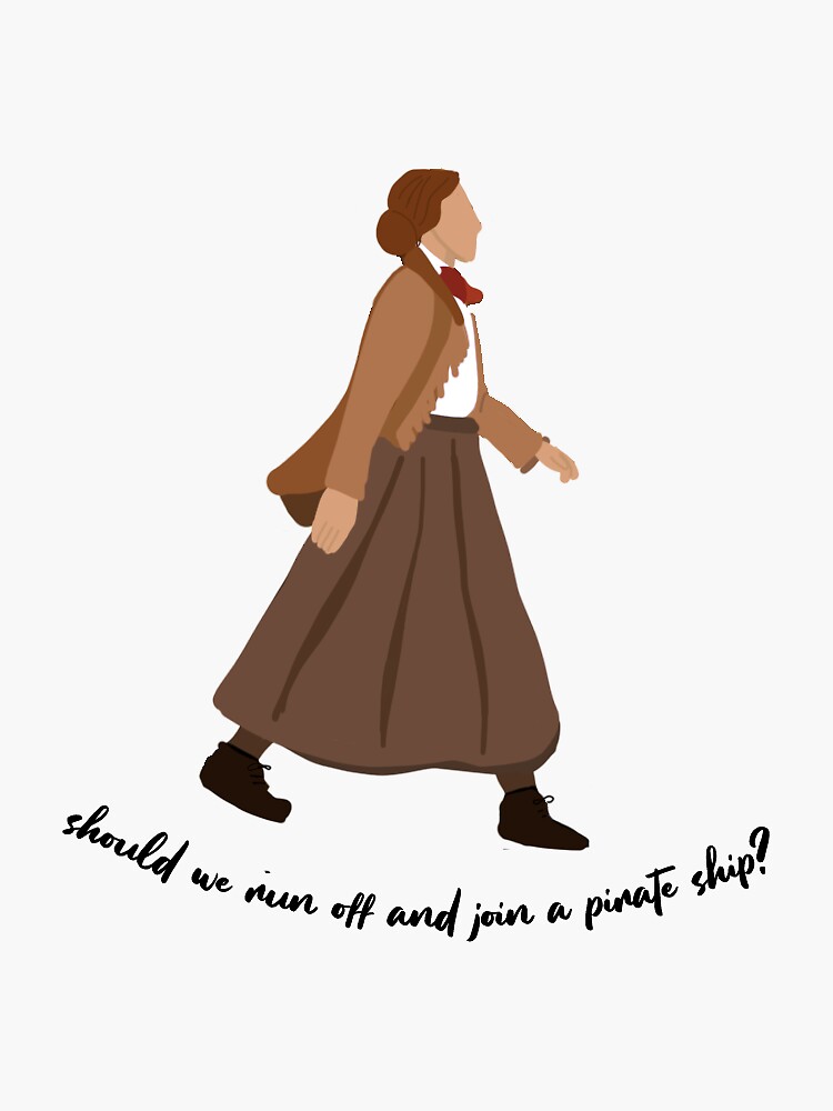 "Jo March Little Women" Sticker for Sale by KristenLesMiz | Redbubble