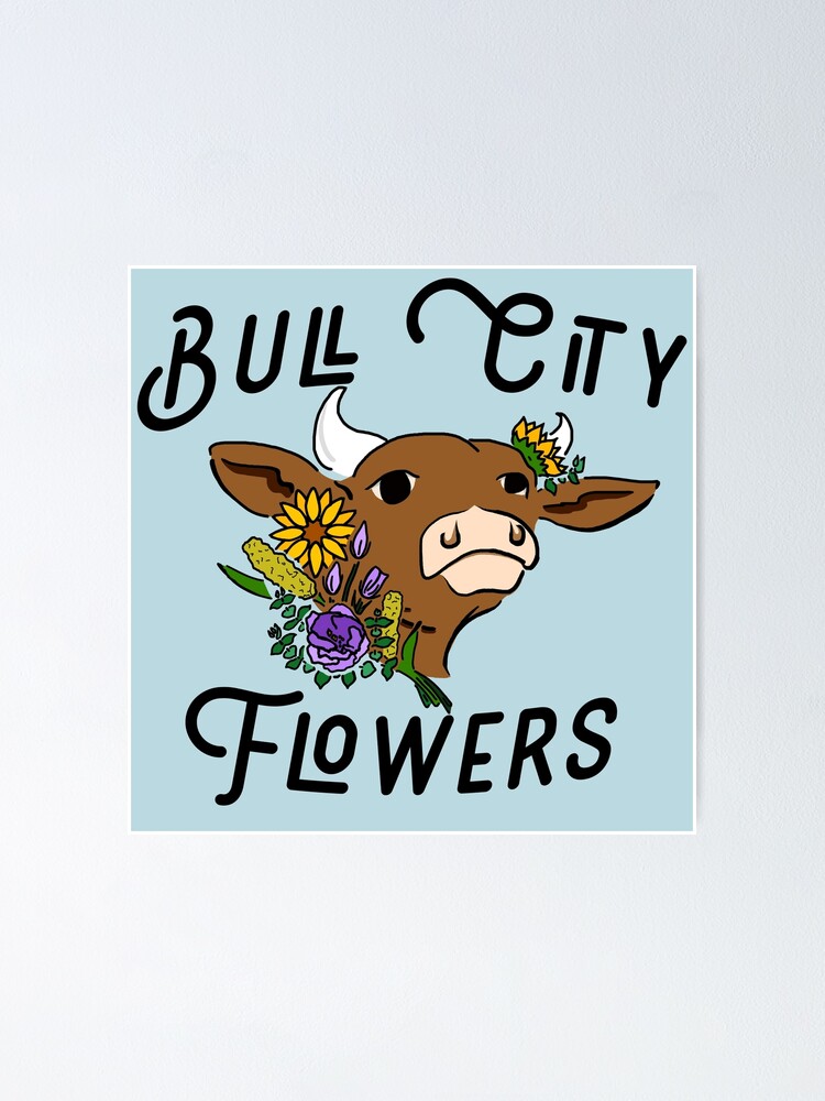 "Bull City Flowers Logo with Name" Poster for Sale by BullCityFlowers ...