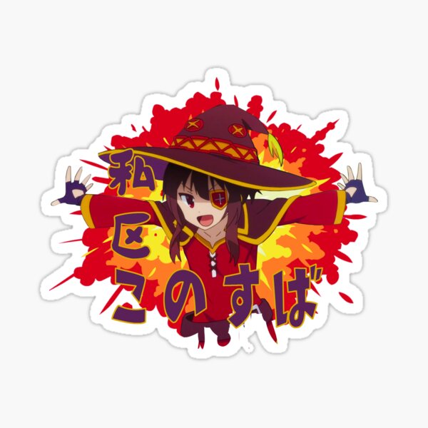 "Konosuba Megumin anime manga Tshirt sticker" Sticker for Sale by Shinu ...