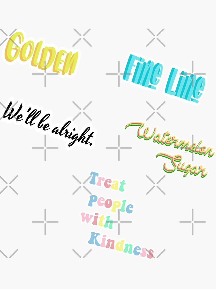 "Harry Styles Fine Line Sticker Pack" Sticker for Sale by MarbleDaisies ...