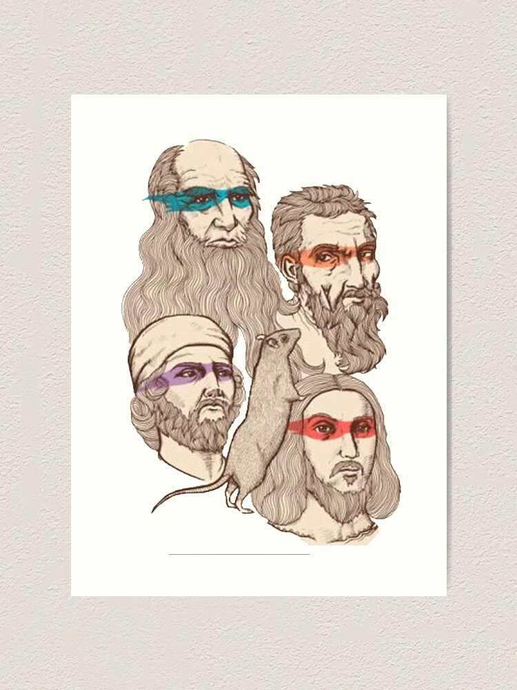 "Leonardo, Michelangelo, Donatello, and Raphael... Oh and Splinter" Art ...