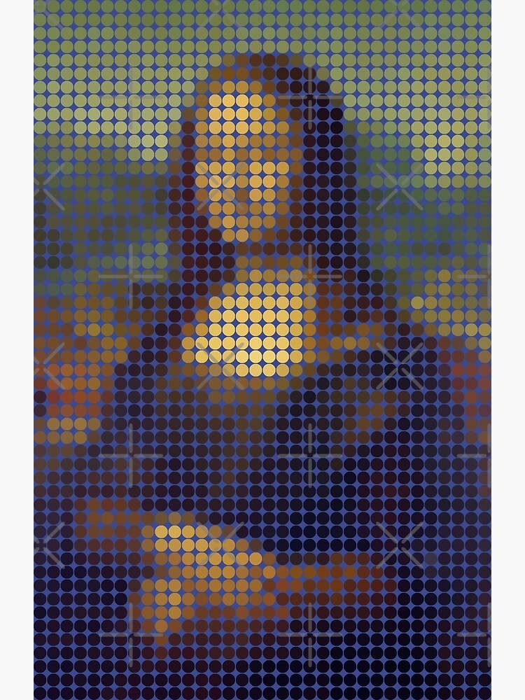 "Mona Lisa Circle Mosaic Pixel Art" Poster by nallbrighton | Redbubble