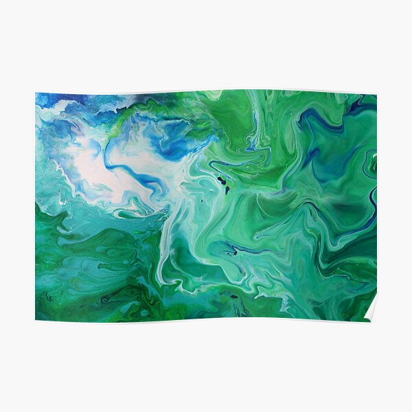 "Green Abstract " Poster by Danielle-Sav | Redbubble