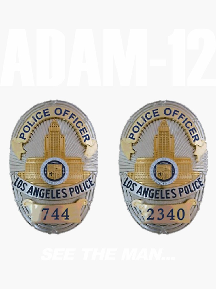 "ADAM 12" Sticker for Sale by kolammajah | Redbubble