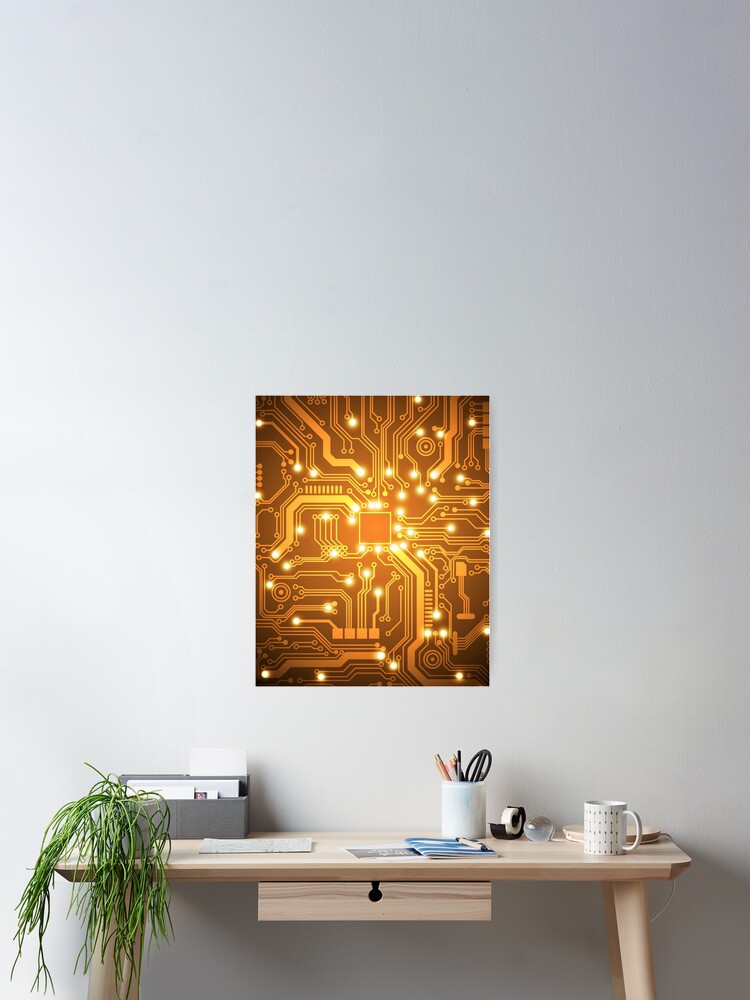"Futuristic Circuit Board" Poster for Sale by Magia Design | Redbubble