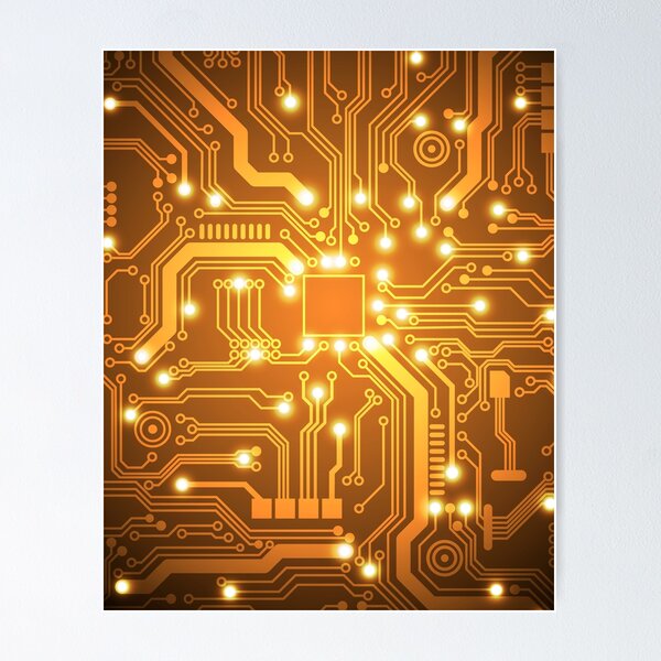 "Futuristic Circuit Board" Poster for Sale by Magia Design | Redbubble