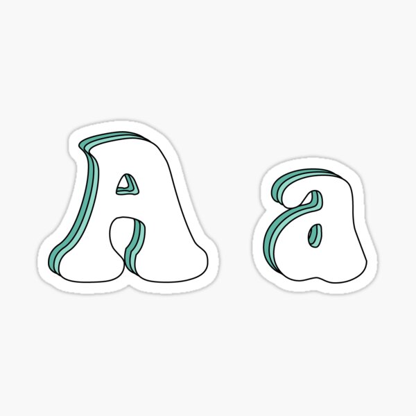 "Letter A " Sticker by MaddieGuyton | Redbubble