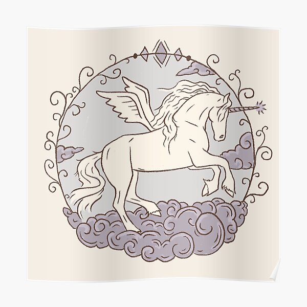 "Air Element Horse" Poster by nicadrawsnature | Redbubble