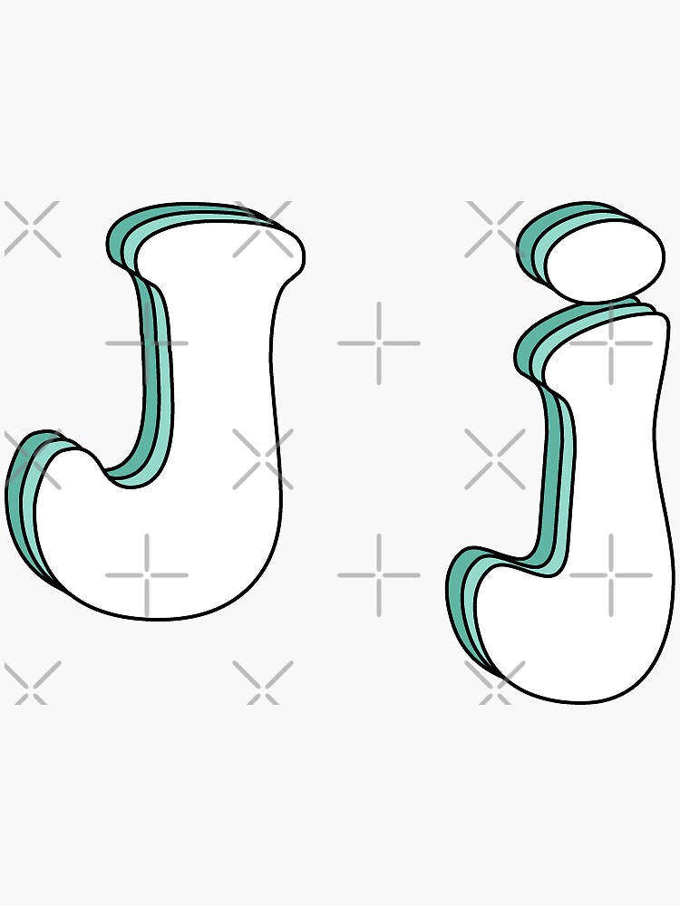 "Letter J" Sticker for Sale by MaddieGuyton | Redbubble