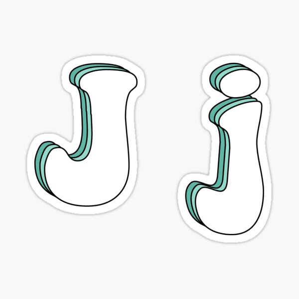 "Letter J" Sticker for Sale by MaddieGuyton | Redbubble
