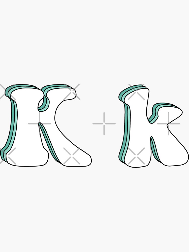 "Letter K" Sticker for Sale by MaddieGuyton | Redbubble