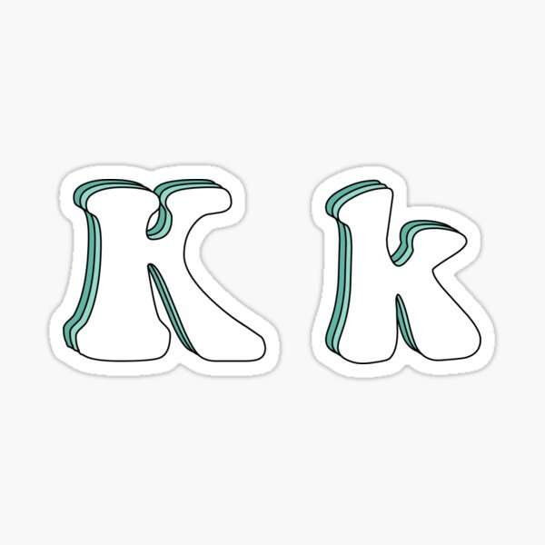 "Letter K" Sticker for Sale by MaddieGuyton | Redbubble