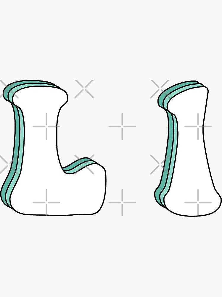 "Letter L" Sticker for Sale by MaddieGuyton | Redbubble