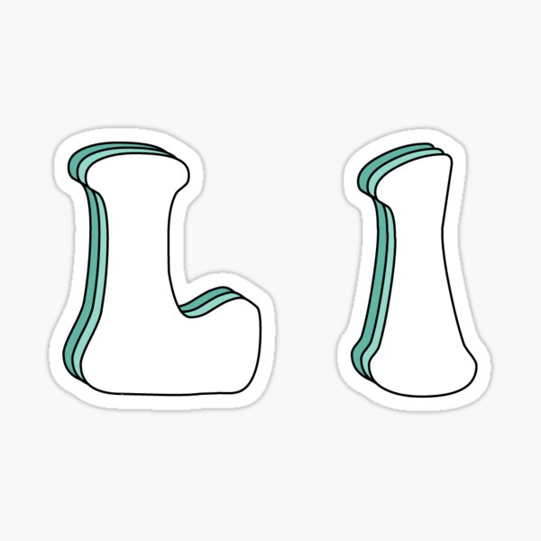 "Letter L" Sticker for Sale by MaddieGuyton | Redbubble