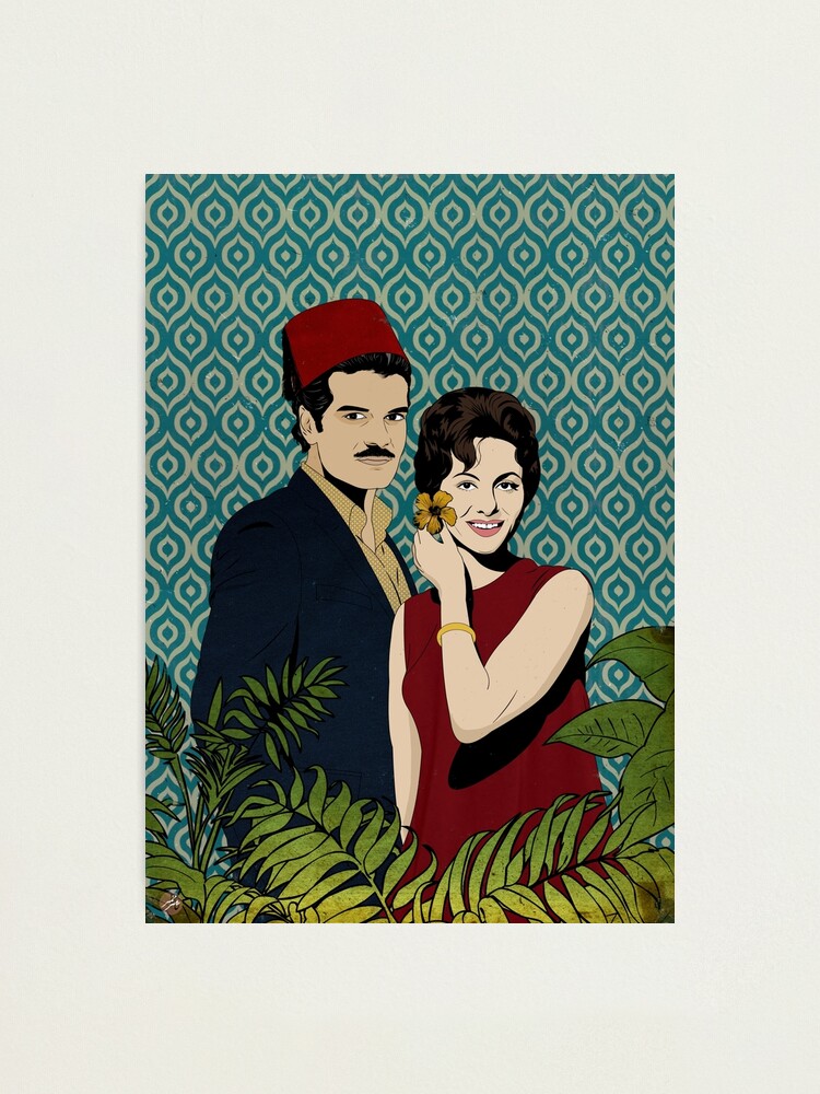 "Faten Hamama & Omar Sherif" Photographic Print for Sale by ...