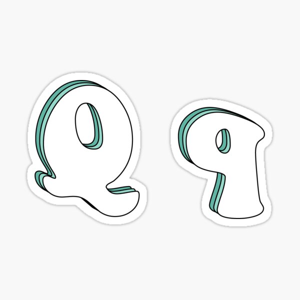 "Letter Q" Sticker for Sale by MaddieGuyton | Redbubble