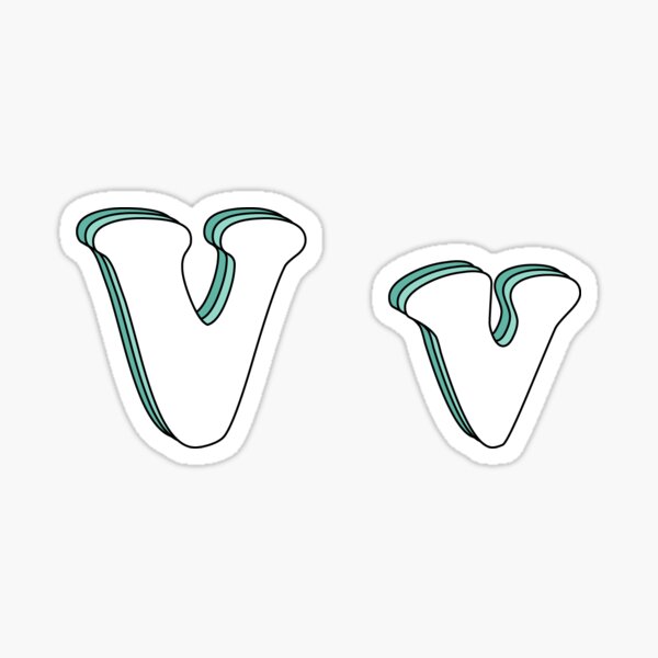 "Letter V" Sticker for Sale by MaddieGuyton | Redbubble