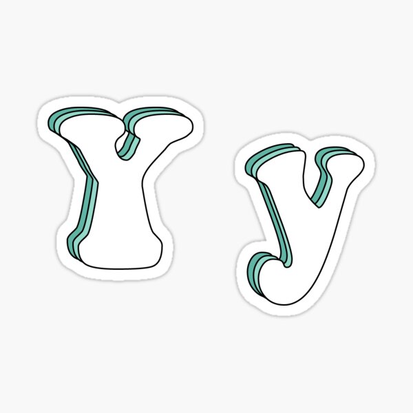 "Letter Y" Sticker for Sale by MaddieGuyton | Redbubble