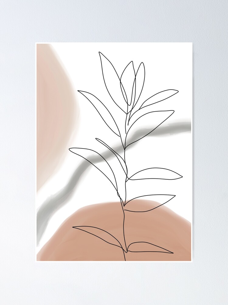 "abstract branch line drawing" Poster by byannagrace | Redbubble