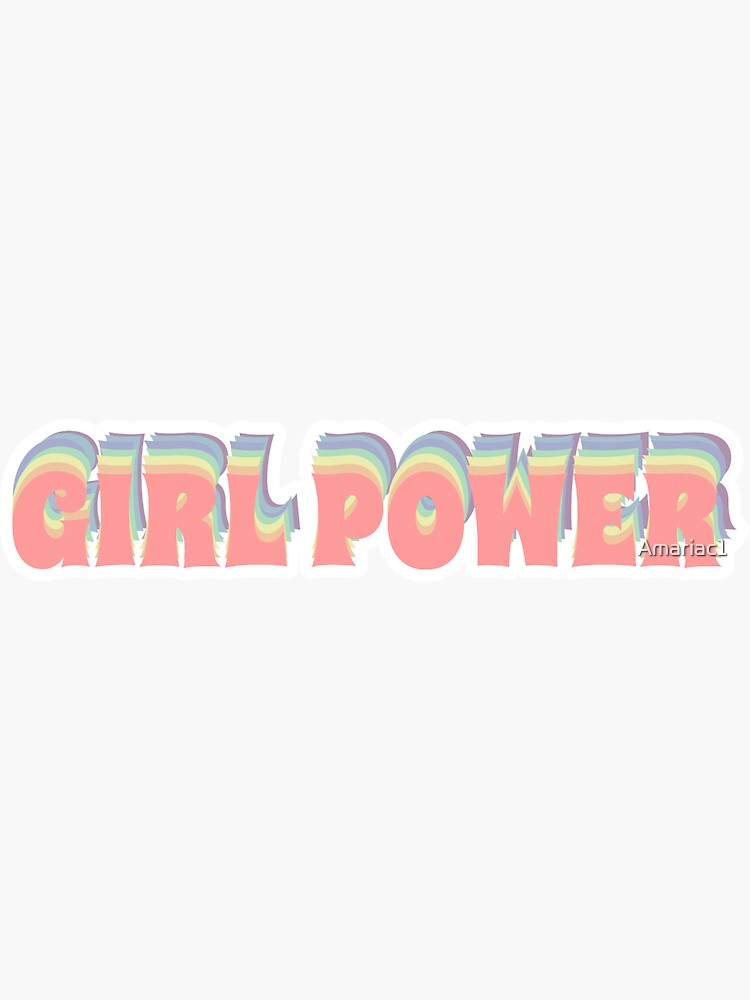 "GIRL POWER STICK" Sticker for Sale by Amariac1 | Redbubble