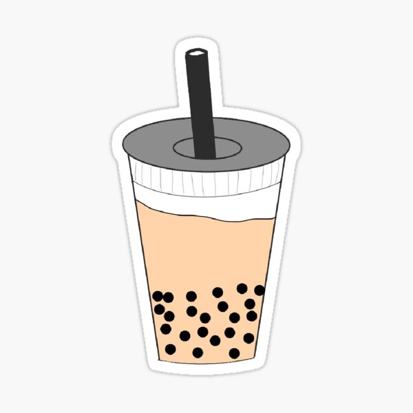 "Classic Milk Bubble Tea Sticker" Sticker for Sale by BubbleTeaDesign ...