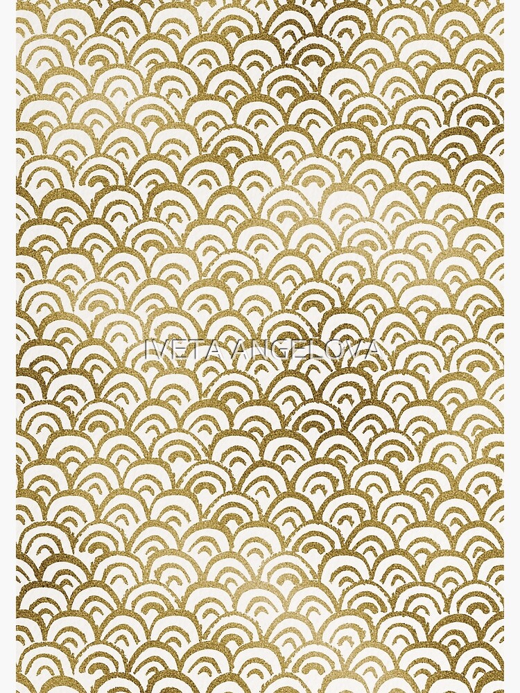 "Gold Foil Fish Scales Pattern" Art Print by Ivaleksa | Redbubble