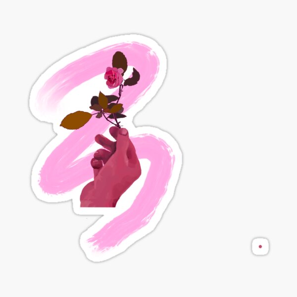 "Aesthetic hand holding flower" Sticker by ChickenNoodle09 | Redbubble