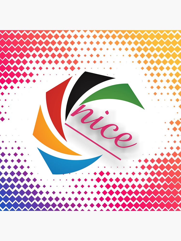 "Nice logo" Sticker by Sarkarsujit8777 | Redbubble