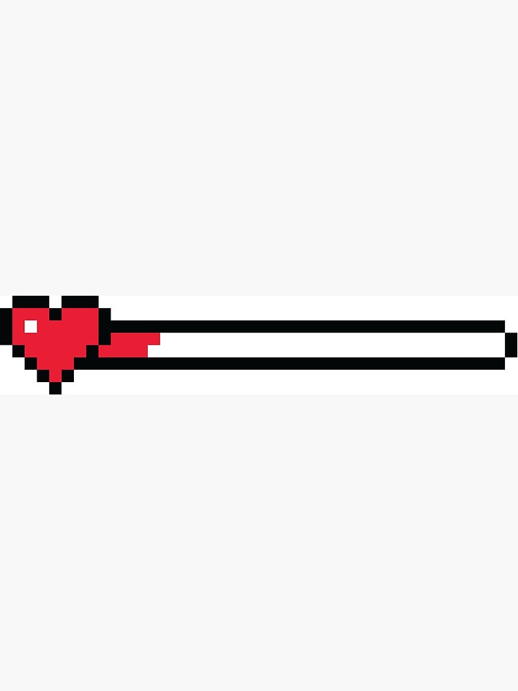 "Low Health 8 Bit Health Bar" Poster by CloakAndDaggers | Redbubble