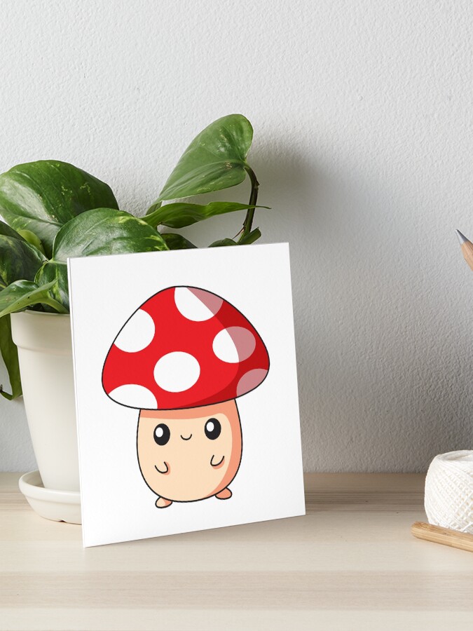 "Happy Toadstool" Art Board Print for Sale by Emily Hurst | Redbubble