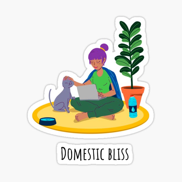 "Domestic Bliss" Sticker by awesome-attire | Redbubble