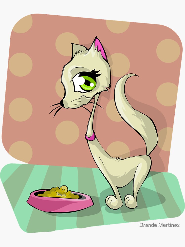 "Prissy Cat " Sticker by Brendabear | Redbubble