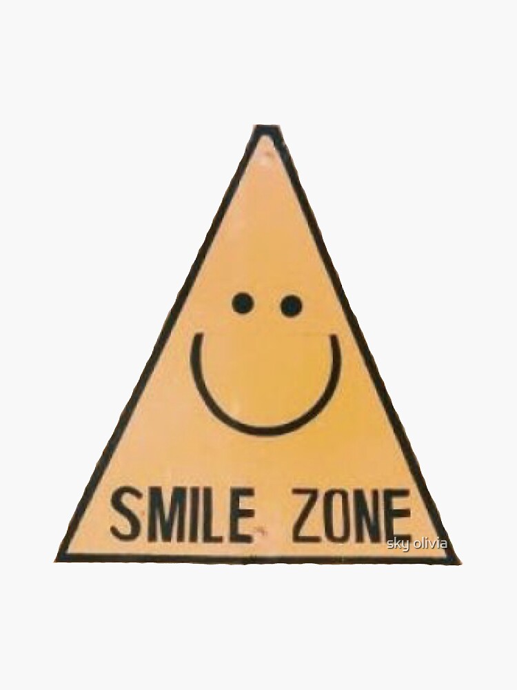 "Smile Zone" Sticker for Sale by skyomiller | Redbubble