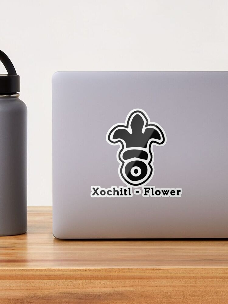 Xochitl Flower Aztec Ancient Logo Symbol Decal Sticker Nahuatl Sticker