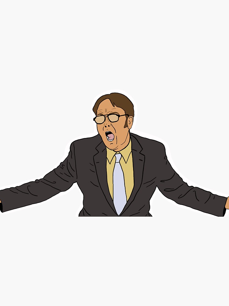 "Angry Dwight" Sticker for Sale by cadefrucci | Redbubble