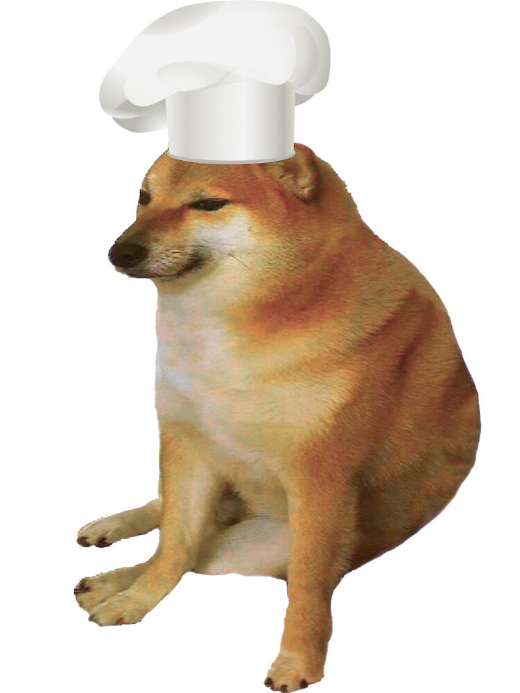 Pegatina «Chef cheems» de kikecr25 | Redbubble