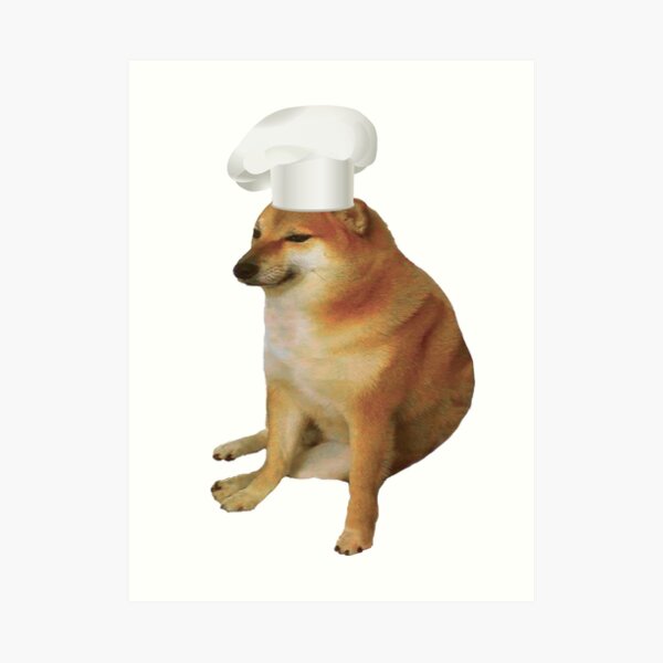 Lámina artística con la obra «Chef cheems» de kikecr25 | Redbubble