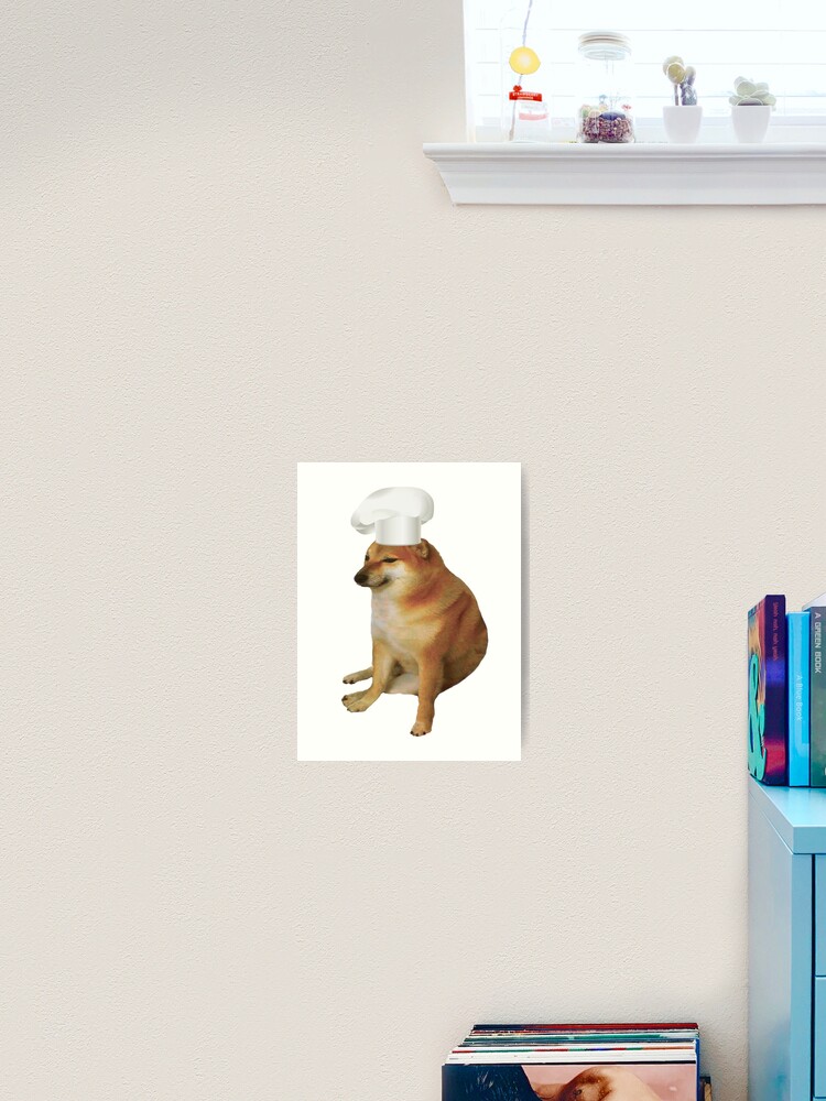 Lámina artística con la obra «Chef cheems» de kikecr25 | Redbubble