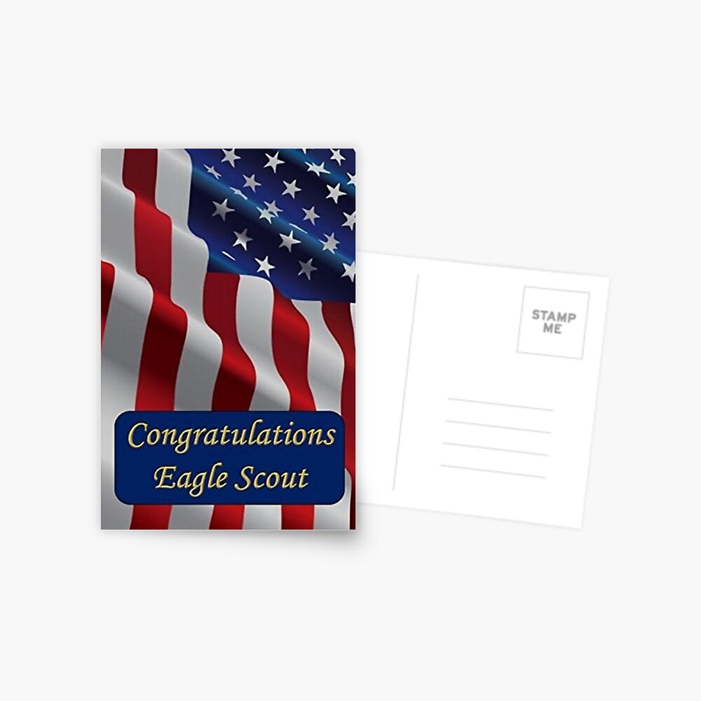 "American Flag "Congratulations Eagle Scout"" Postcard by boyscoutbooks ...