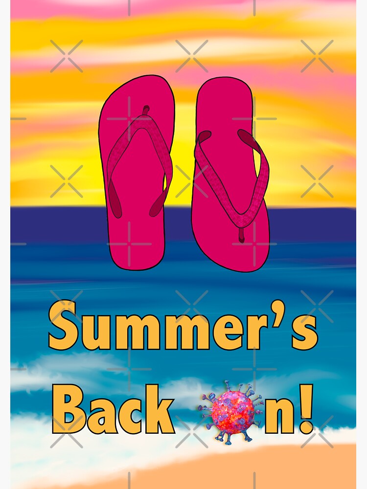 "Summer is Back On!" Sticker for Sale by janeynic | Redbubble