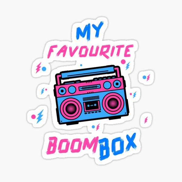 "My 80s favourite boombox" Sticker for Sale by HendrikUng1 | Redbubble